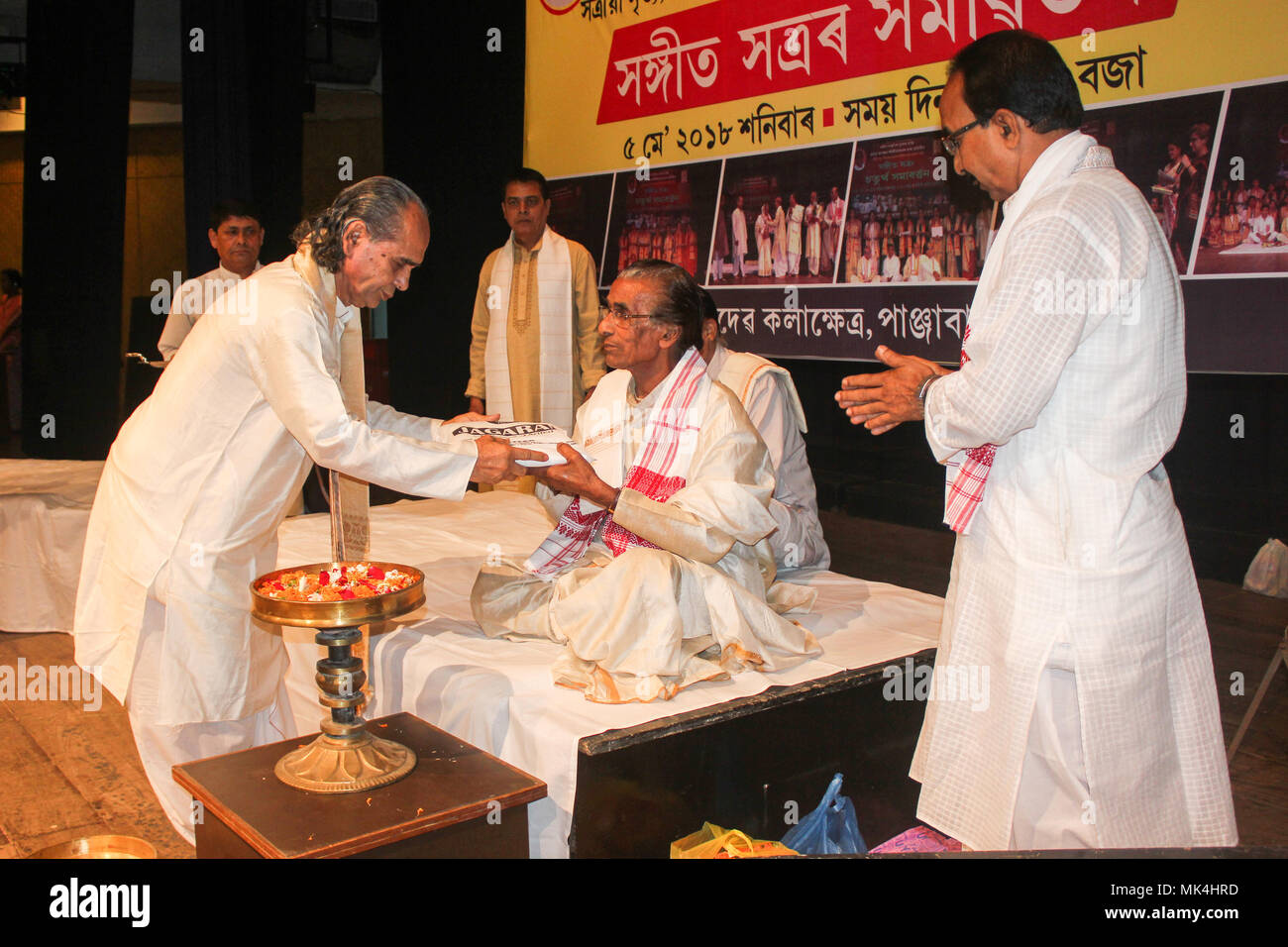 Guwahati, India. 05th May, 2018. Satriya dance guru Padma Shri Surya ...