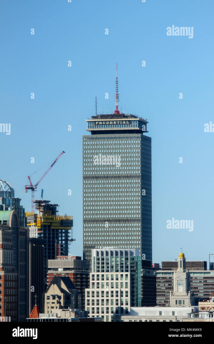 The Prudential Center and other buildings in downtown Boston ...