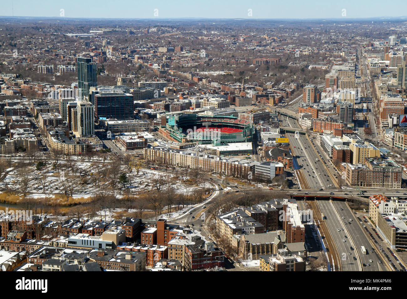 Aerial view fenway park hi-res stock photography and images - Alamy