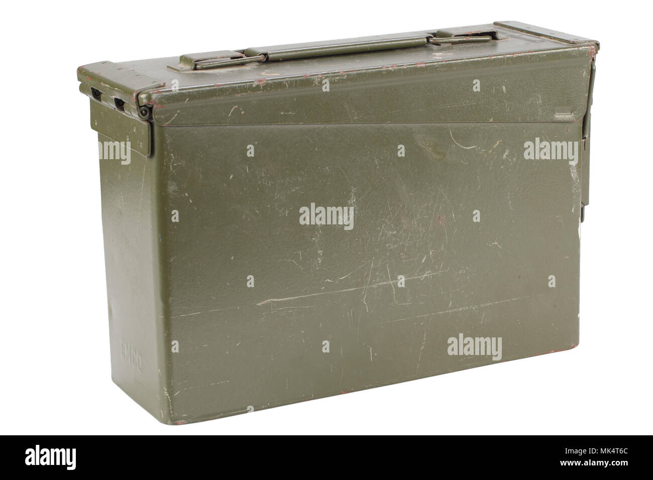 US Army Green Ammo Box isolated on white background Stock Photo - Alamy