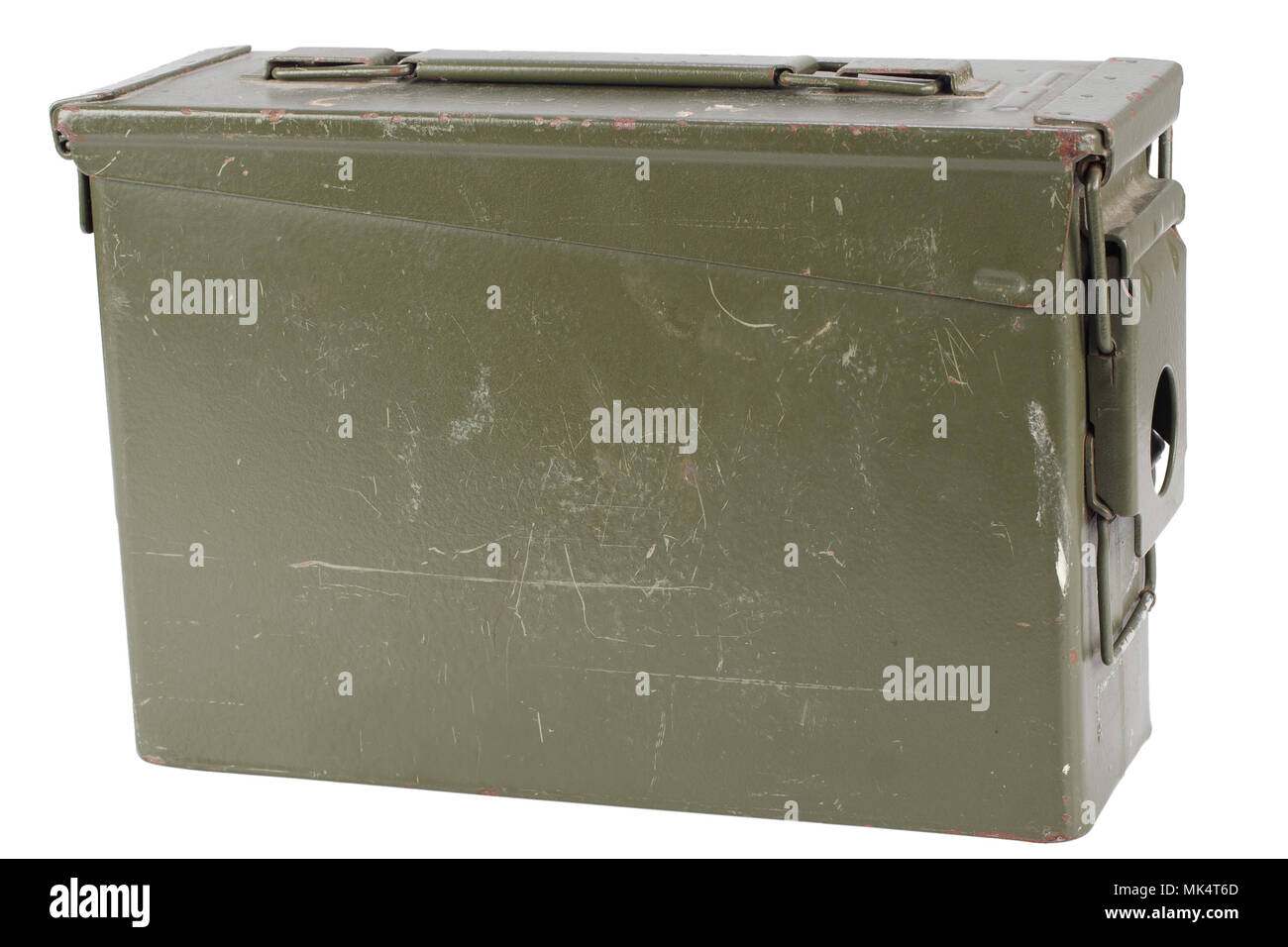 US Army Green Ammo Box isolated on white background Stock Photo - Alamy