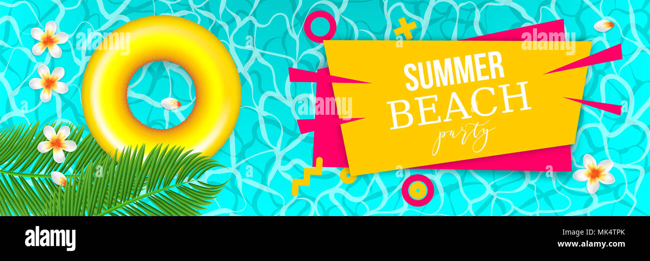 Summer water pool waves poster Stock Photo - Alamy