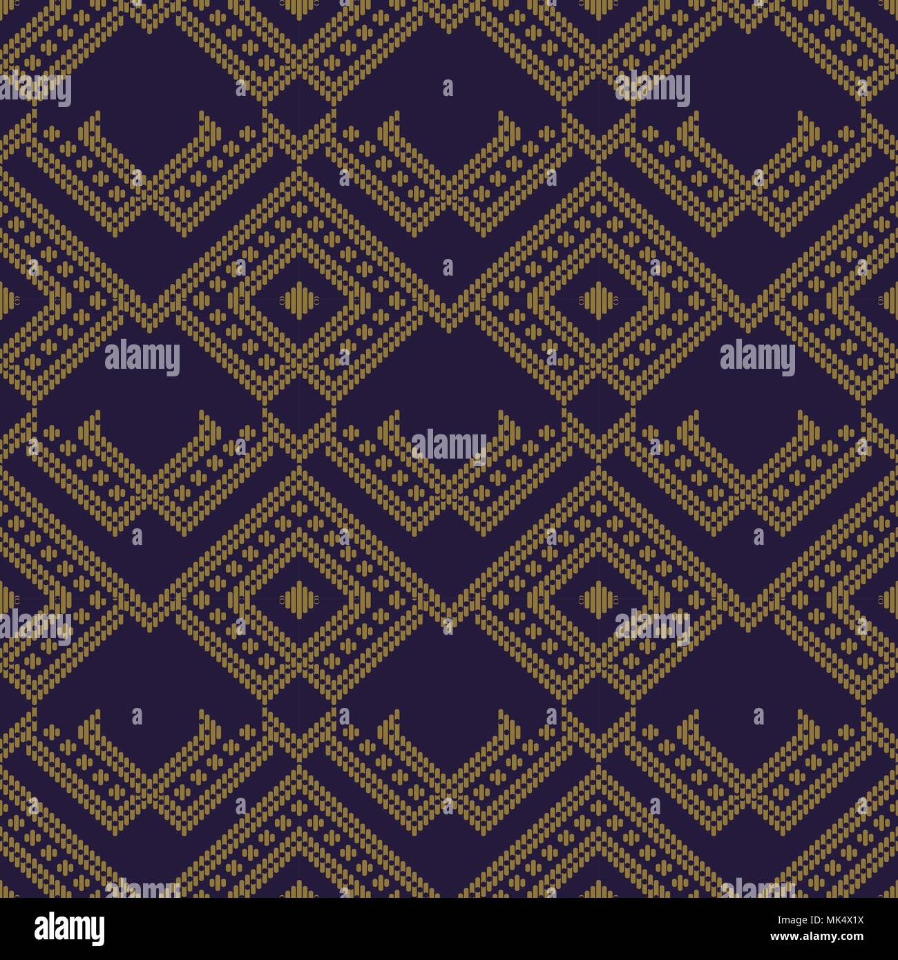 Antique seamless background Check Triangle Geometry Cross Stitch Line ...