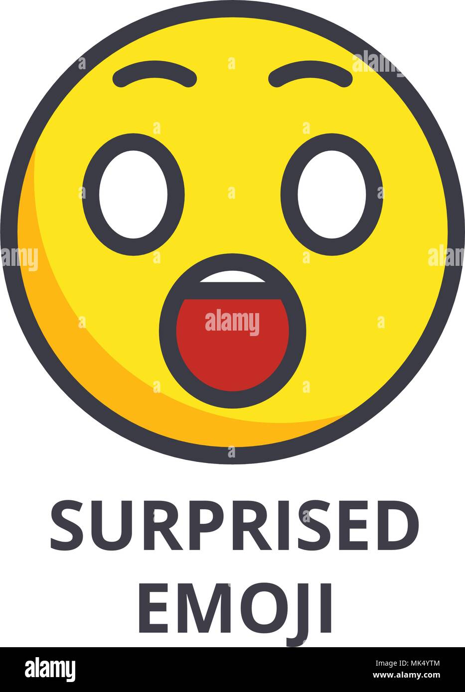 amusing emoji vector line icon, sign, illustration on background ...