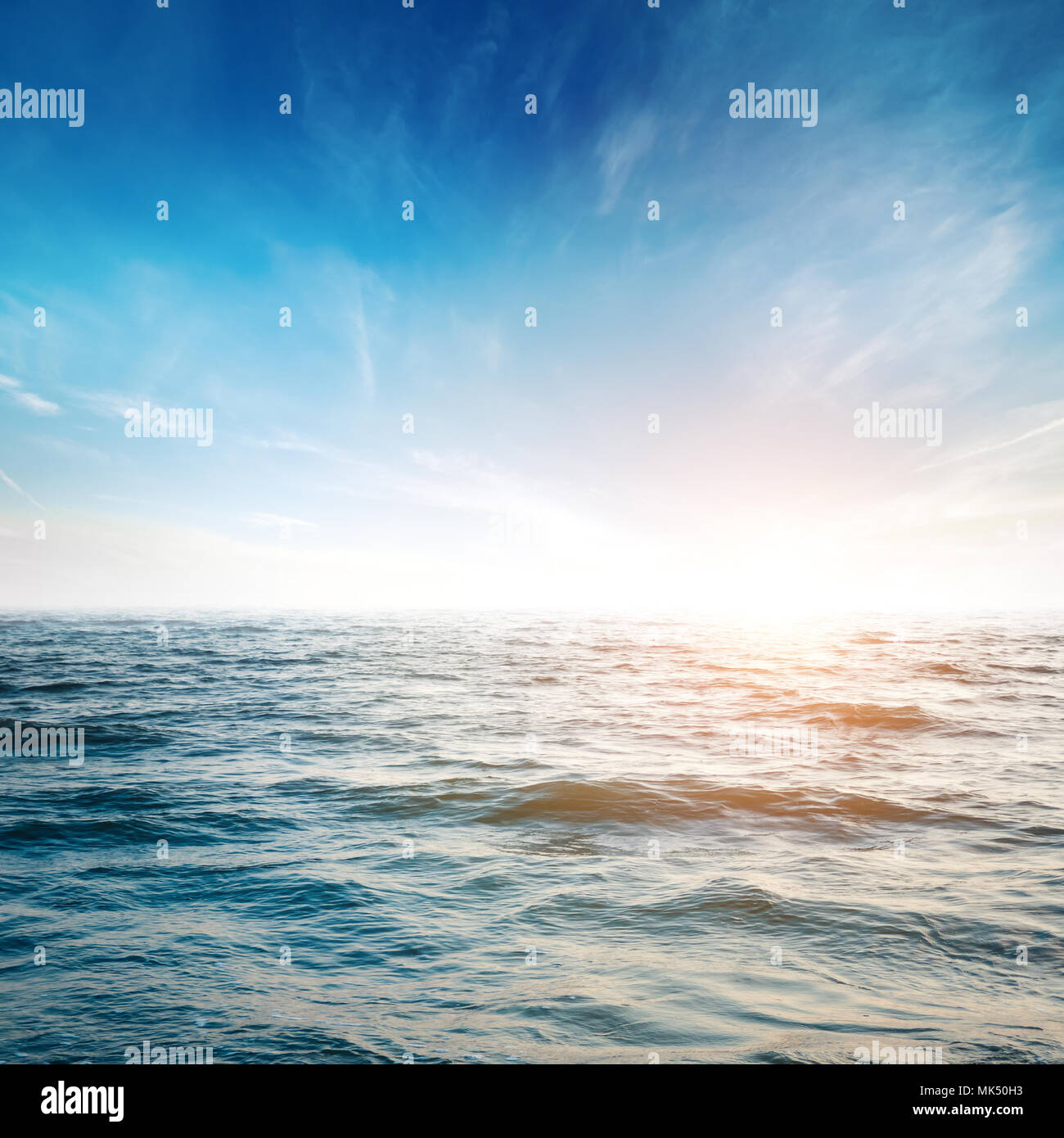 Sky and tropical ocean background Stock Photo - Alamy