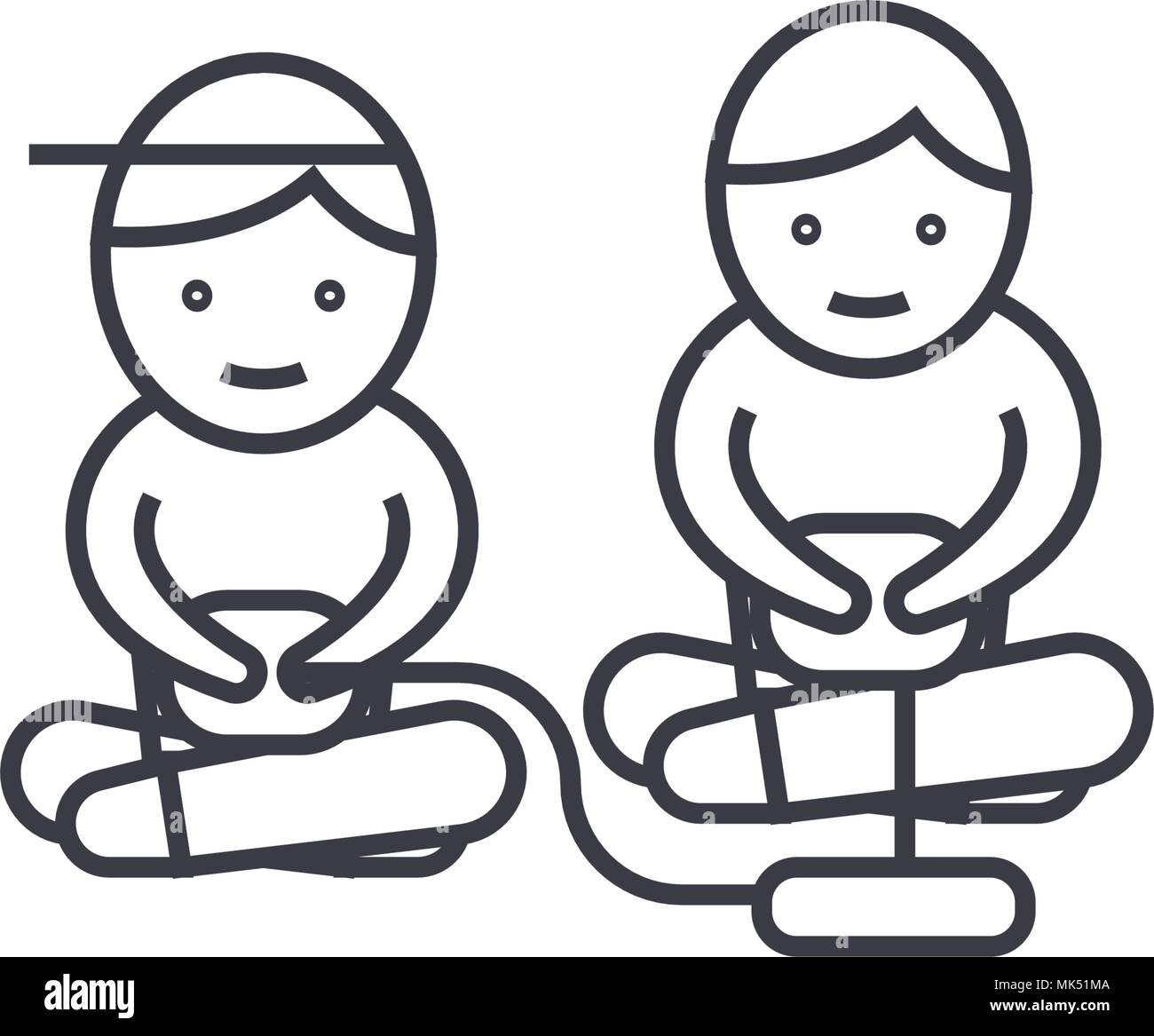 Sit Criss Cross Clipart Black And White