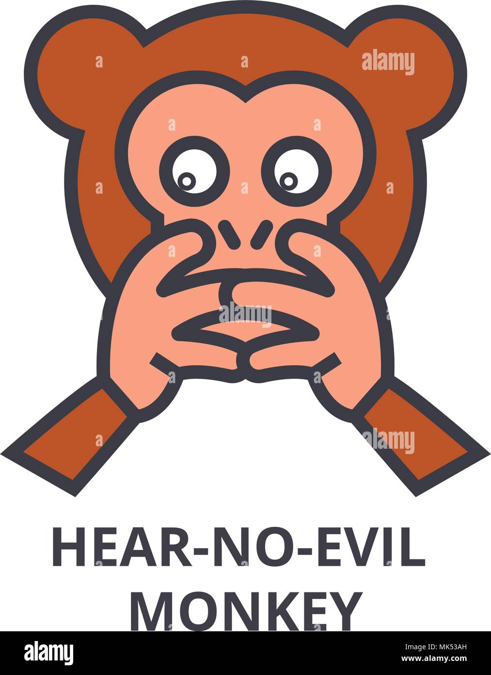 Hear no evil emoji hi-res stock photography and images - Alamy