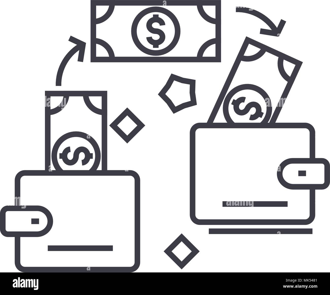 payment transaction vector line icon, sign, illustration on background ... payment transaction vector line icon, sign, illustration on background ...