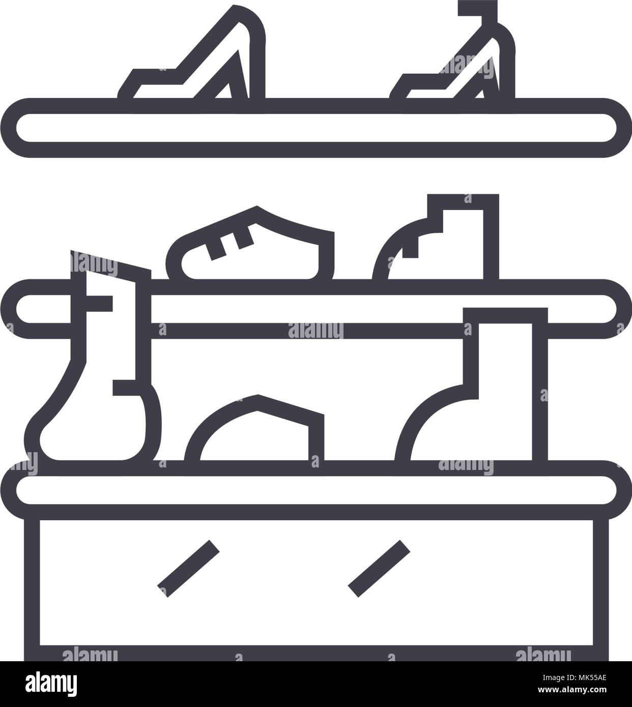 Legs shoes standing on floor Stock Vector Images - Alamy