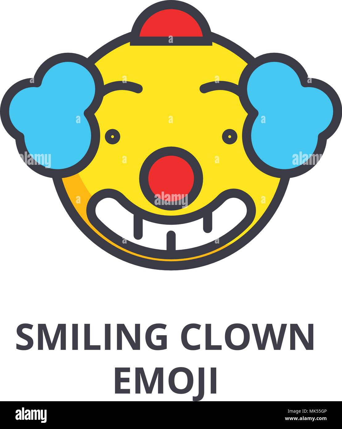 Clown cartoon emoji emoticon smiley hi-res stock photography and images ...