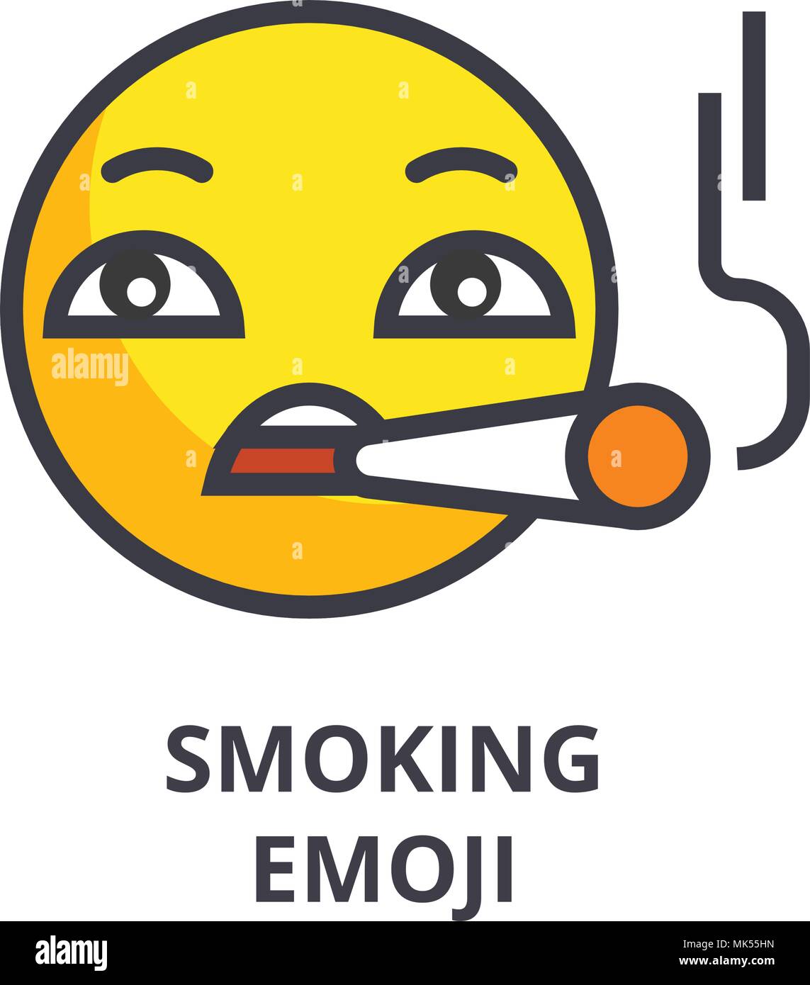 Smoking smiley Stock Vector Images - Alamy