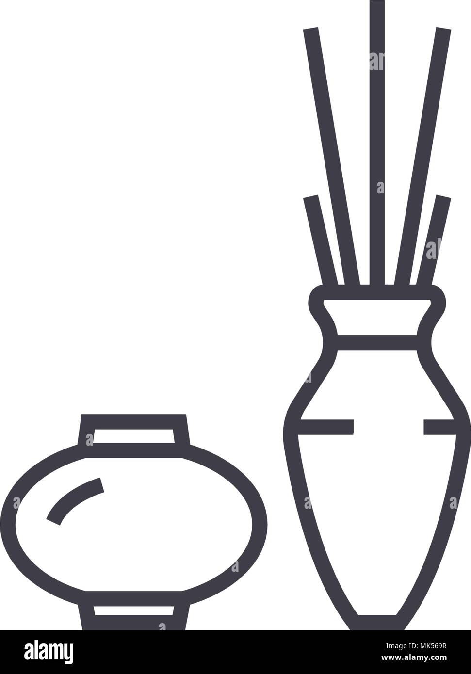 Empty vases Stock Vector Images - Alamy