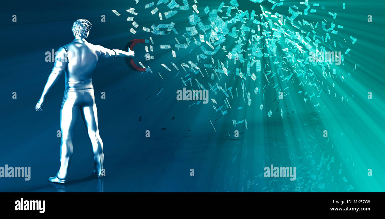 Magnet pulling money hi-res stock photography and images - Alamy