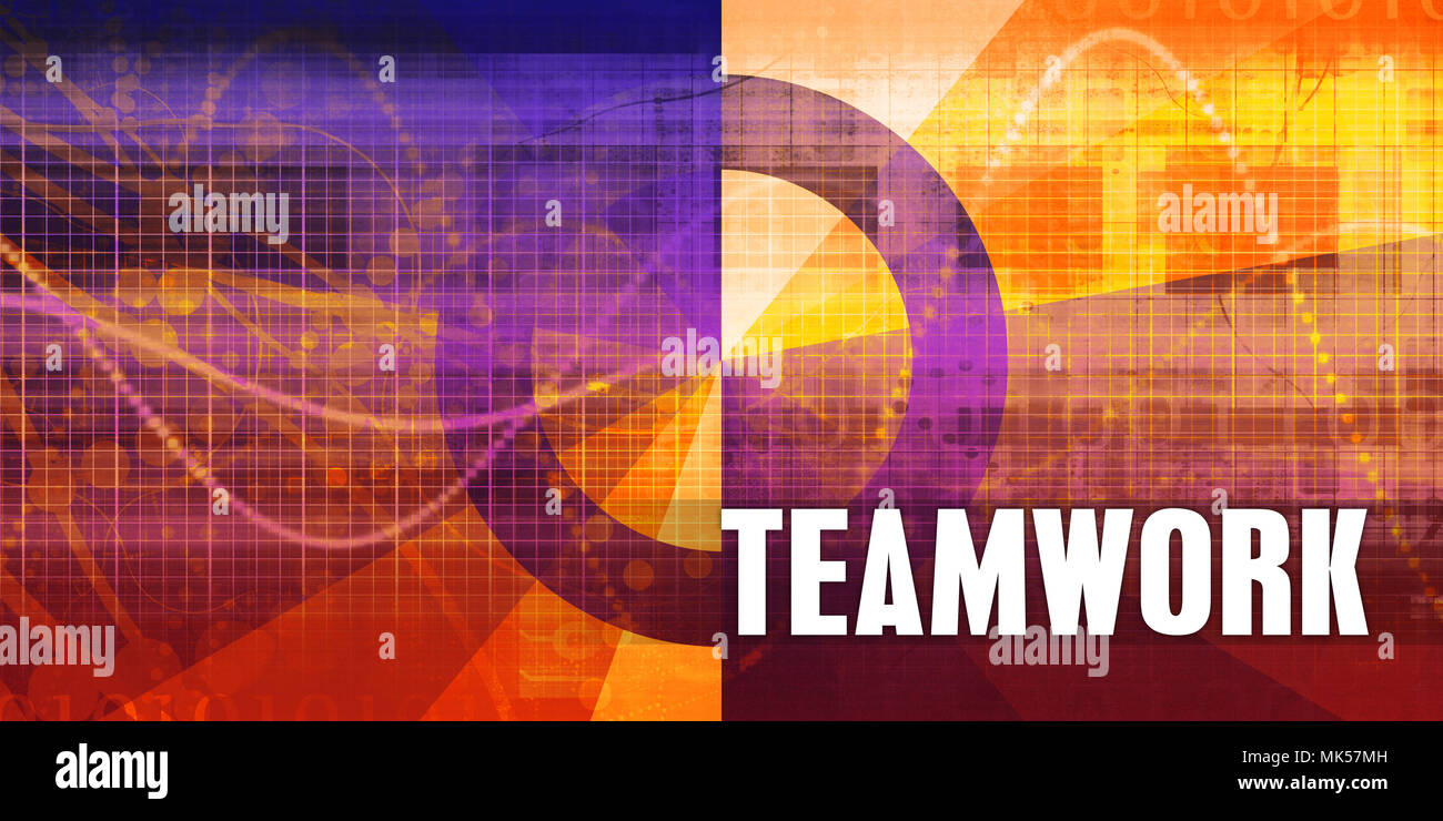 Teamwork Focus Concept on a Futuristic Abstract Background Stock Photo ...