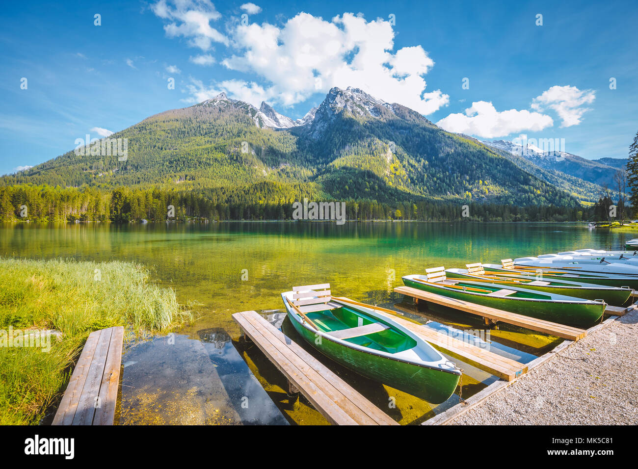 Watzmann mountains hintersee lake hi-res stock photography and images ...