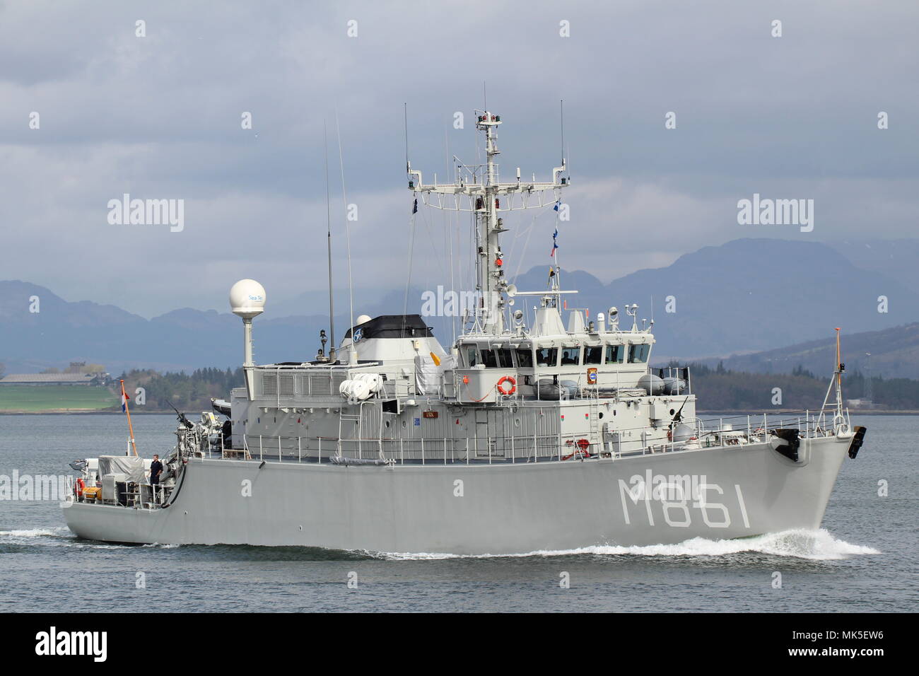 HNLMS Urk (M861), an Alkmaar-class (Tripartite) minehunter operated by ...