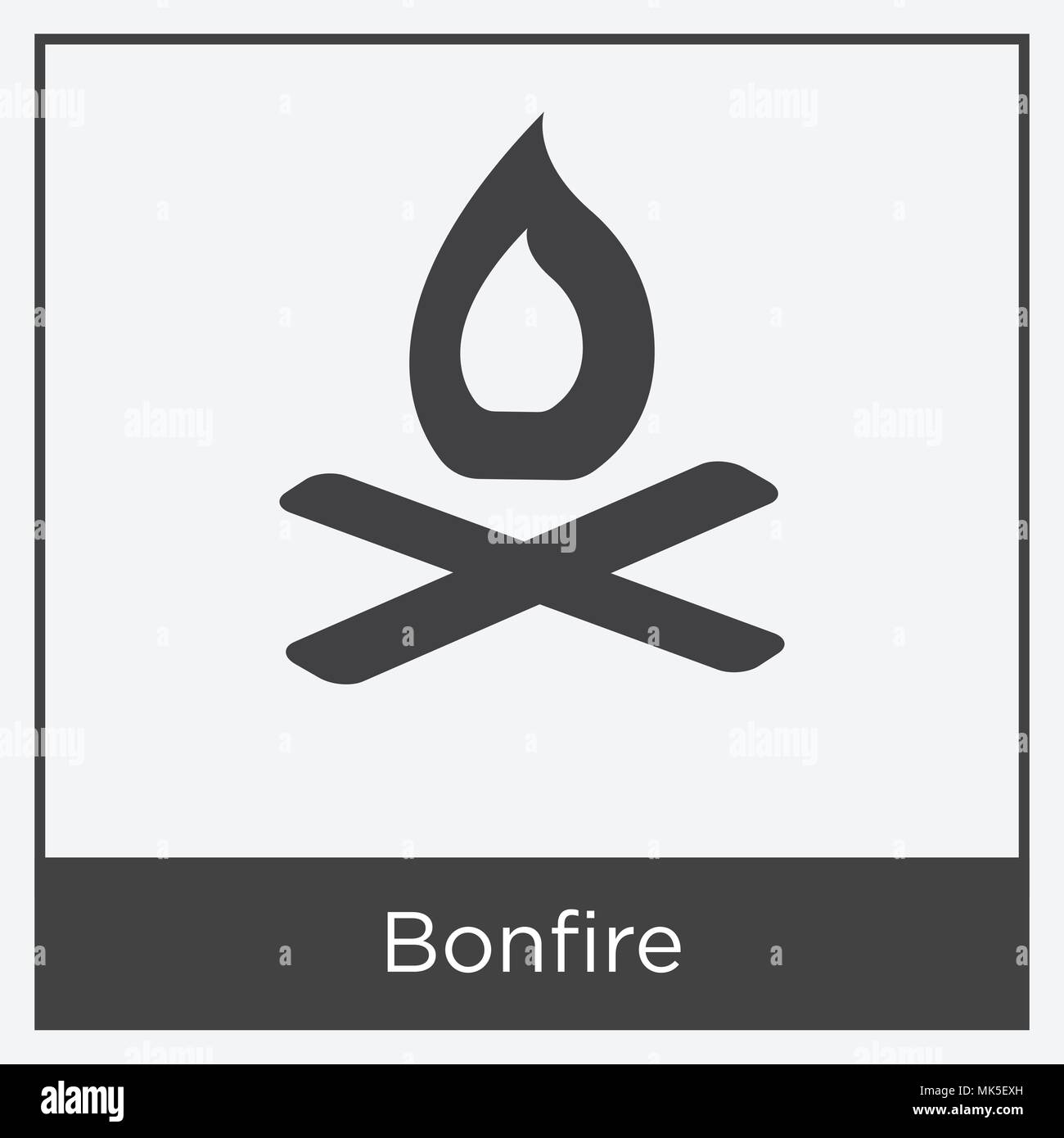 Wood bonfire border Stock Vector Images - Alamy