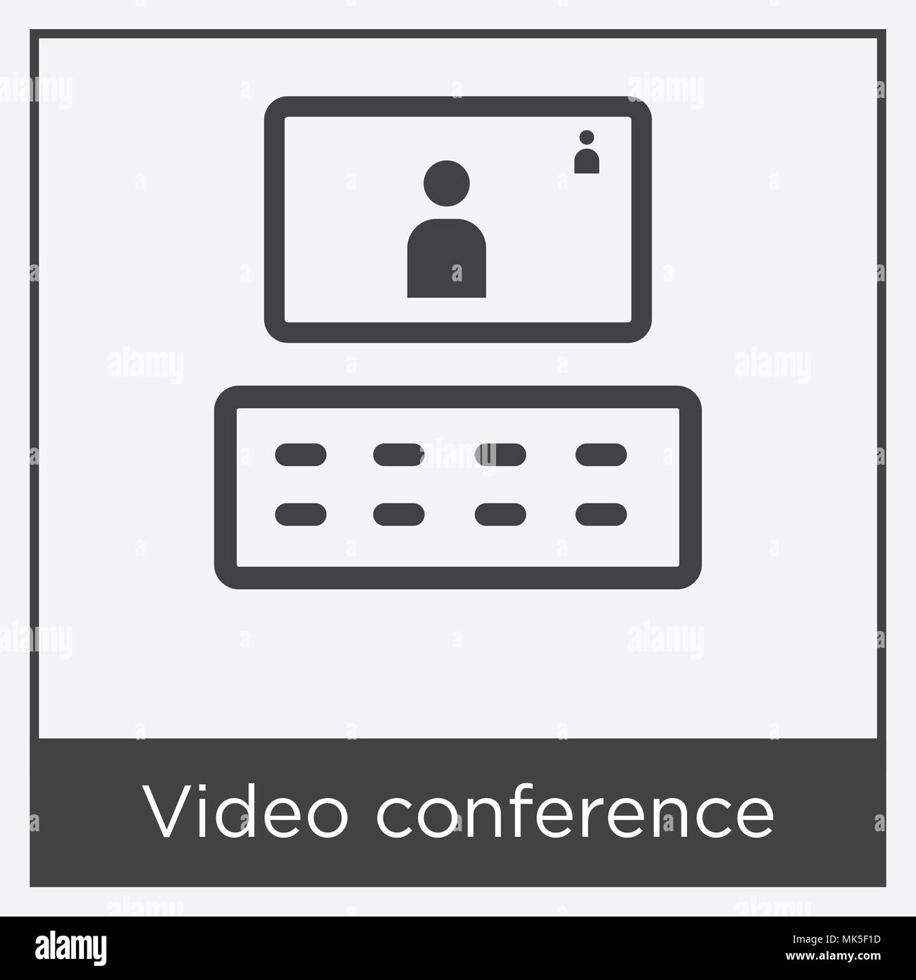 Video conferencing conference room Stock Vector Images - Alamy