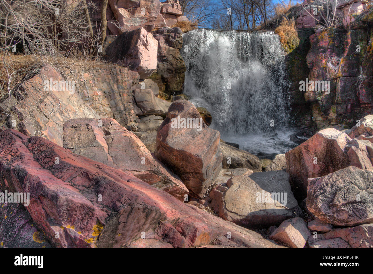Winnewissa falls pipestone national monument hi-res stock photography ...