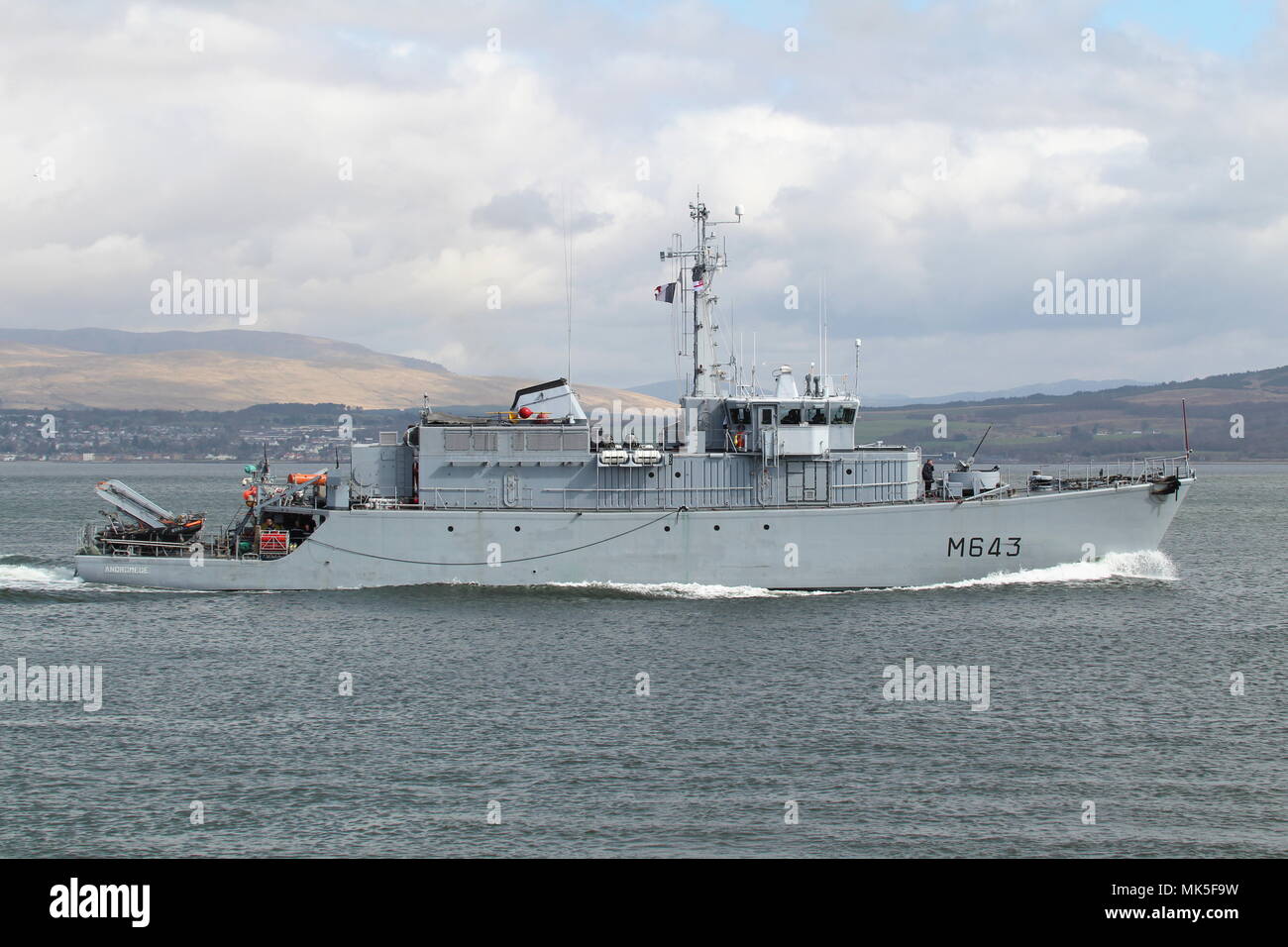 FS Andromede (M643), an Eridan-class (Tripartite) minehunter operated ...