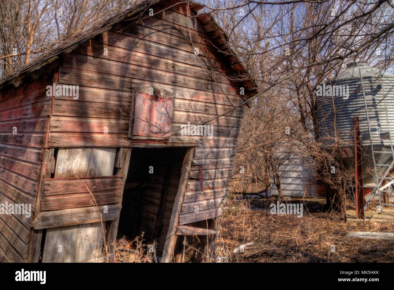 An old neglected Farm and Equipment from the Mid-20th Century in ...