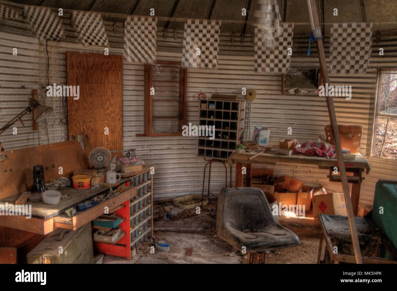 An old neglected Farm and Equipment from the Mid-20th Century in ...