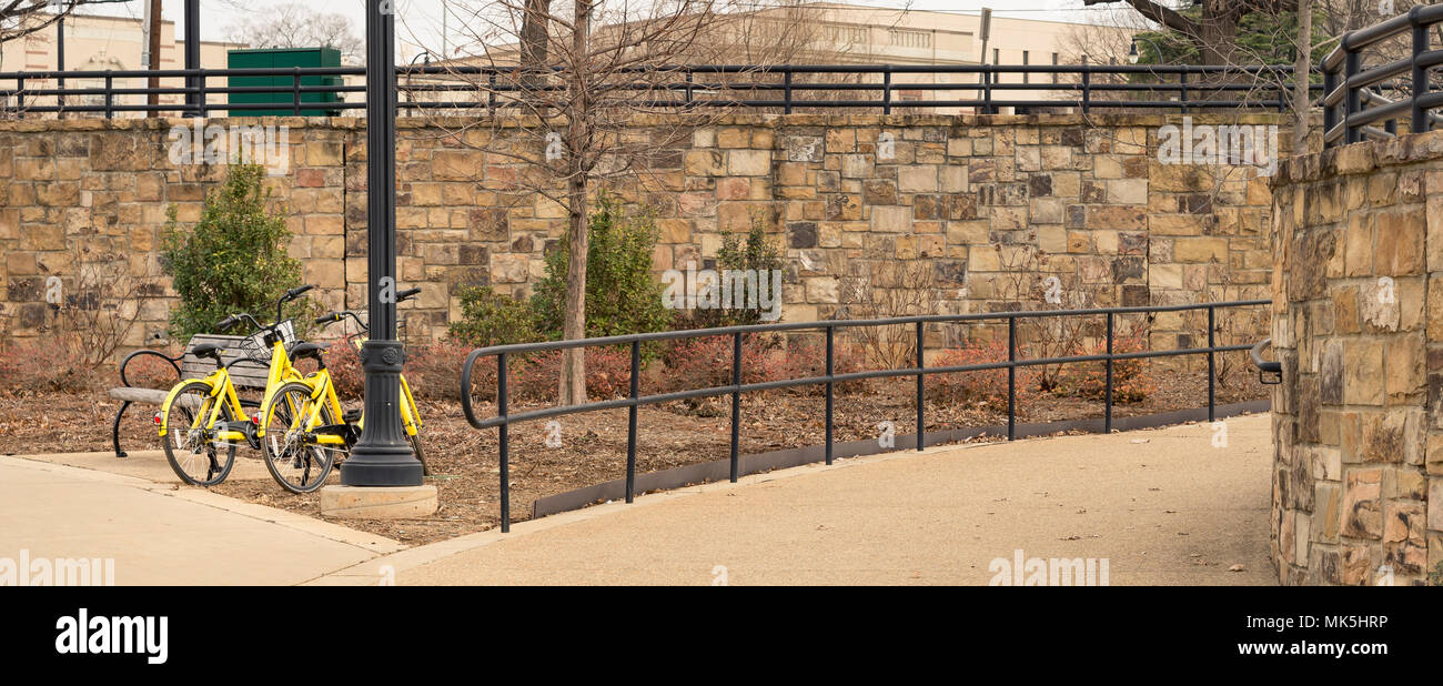 bike on path park ready to ride fitness and fun Stock Photo - Alamy