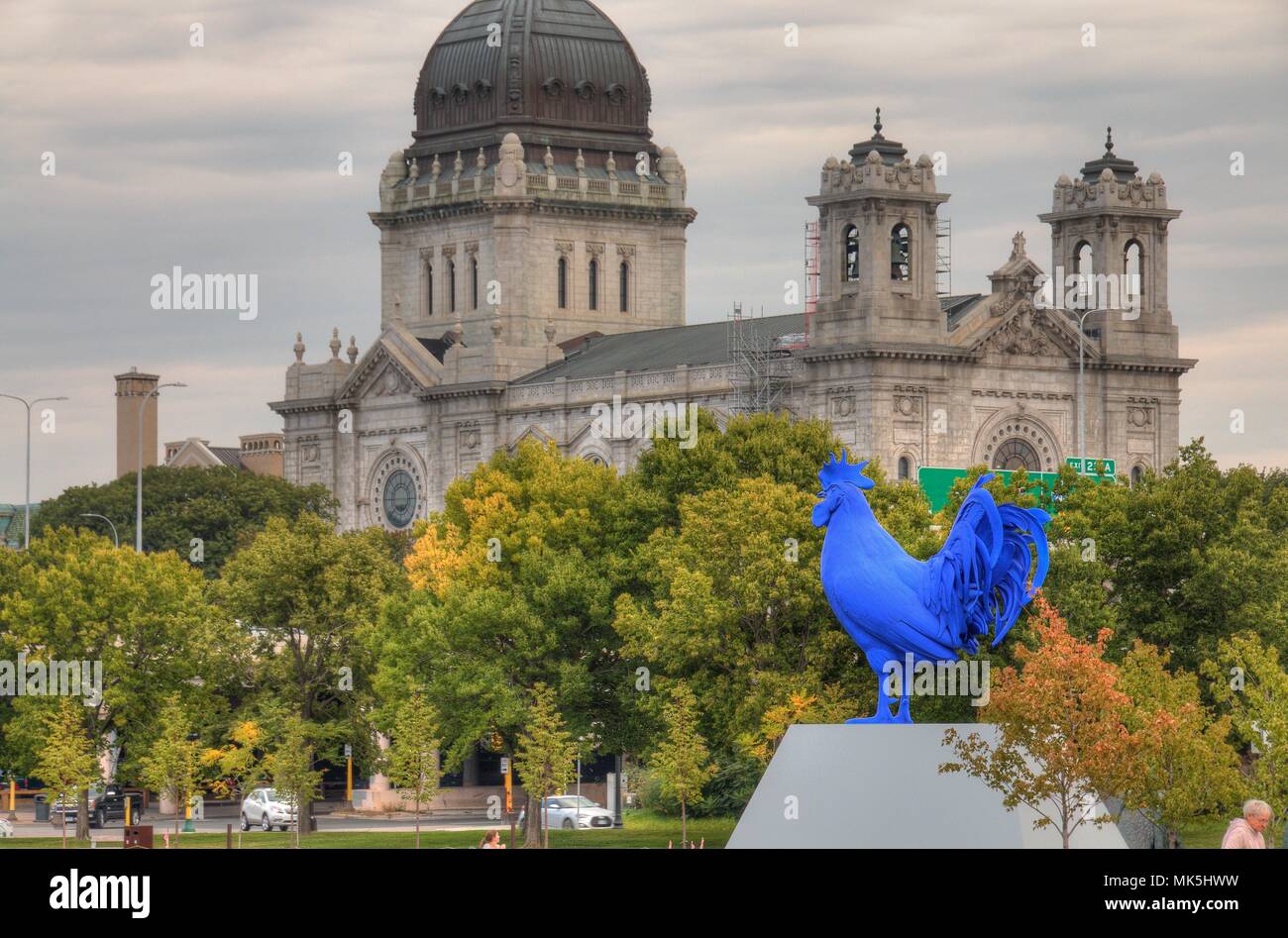 Walker Art Center Sculpture Garden in Minneapolis, Minnesota Stock ...
