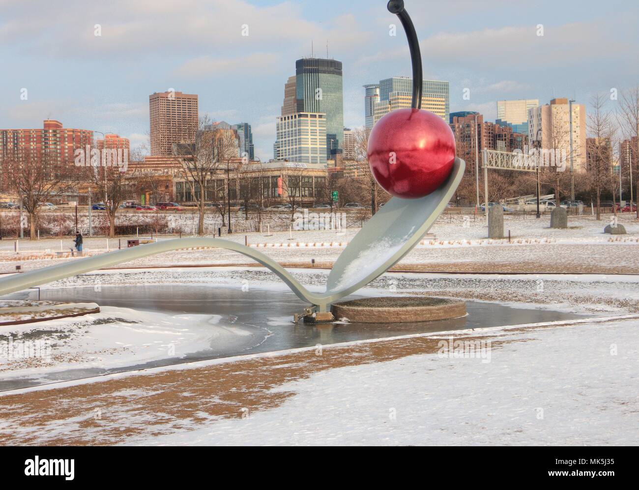 Walker Art Center Sculpture Garden in Minneapolis, Minnesota Stock ...