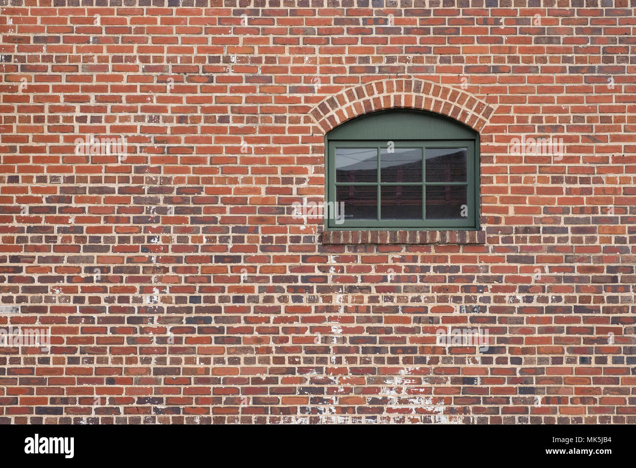 brick wall with window door old aged brick decorative view Stock Photo ...