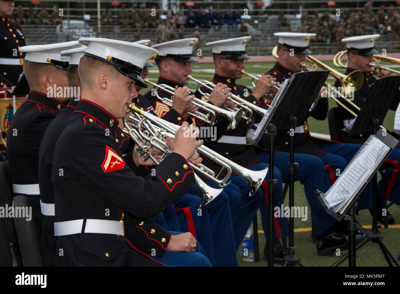 U.S. Marines with the 2nd Marine Division Band perform during the Joint ...