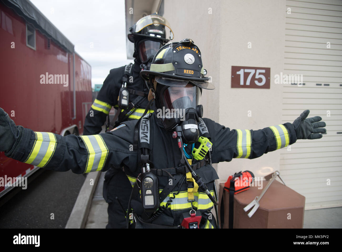 Staff Sgt. Benjamin Reed, 60th Civil Engineer Squadron firefighter ...
