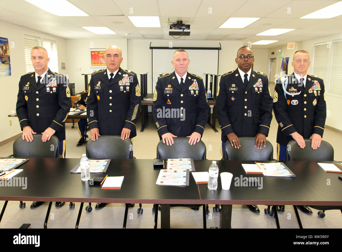 The leaders of the Noncommissioned Officer’s Appearance Board stand ...