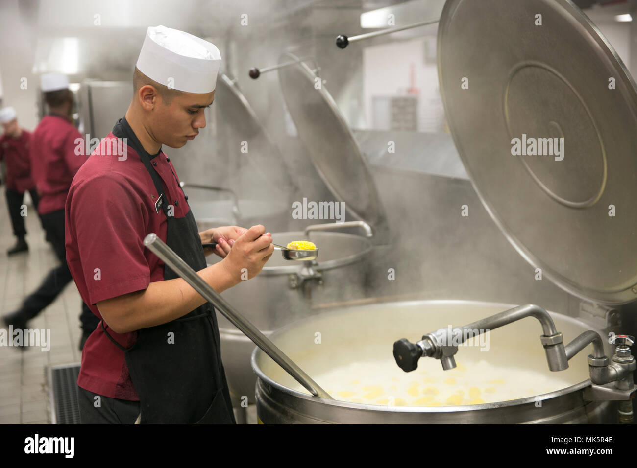 Pfc. Alex Monge, food service specialist, Headquarters Battalion ...