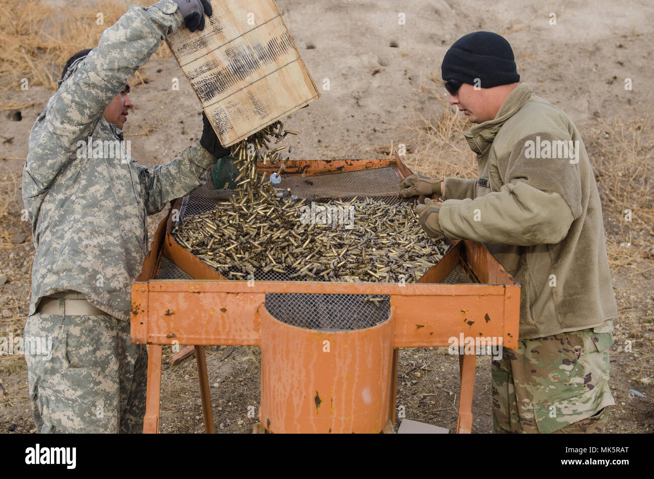 U.S. Army Reserve Spcs. Armando Martinez (left) and Chris Yzaguirre ...
