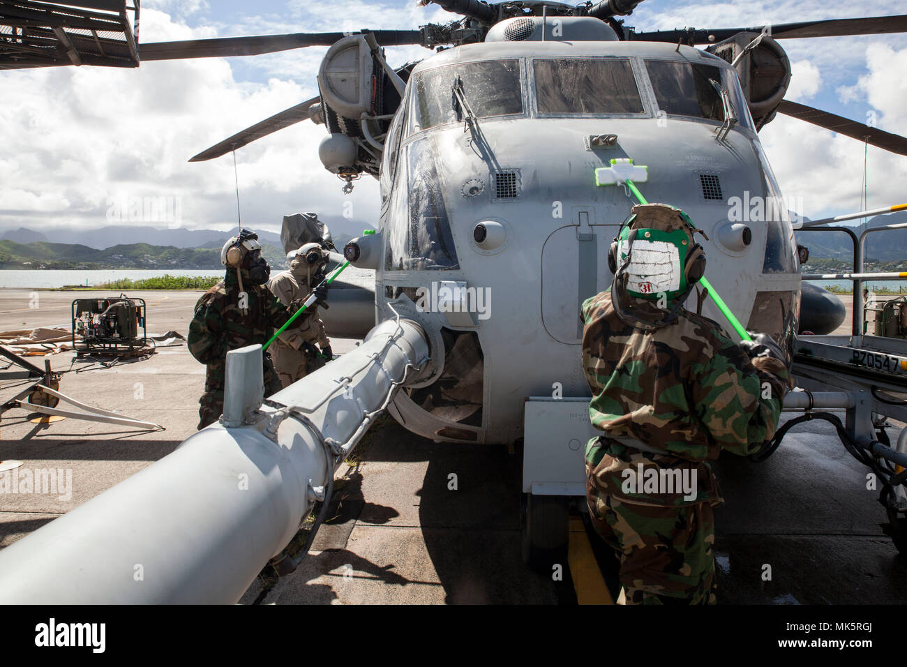 Detailed aircraft decontamination hi-res stock photography and images ...