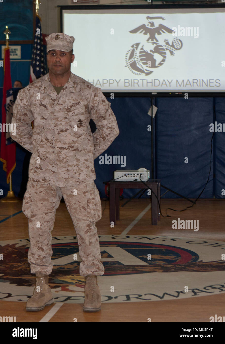 Capt. Wynton Smith, commander of troops, maintains a formation of ...