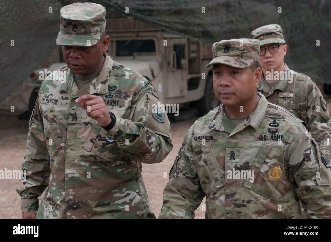 Command Sgt. Maj. Steven L. Payton (left), Command Sergeant Major of ...