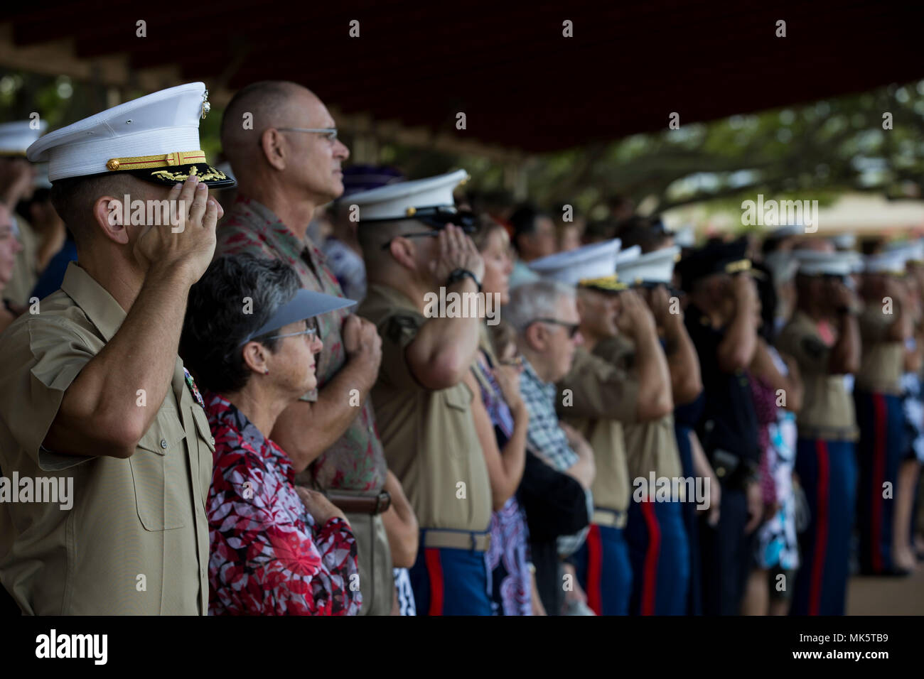 U.S. Marines, Sailors, family members and friends attend the annual ...