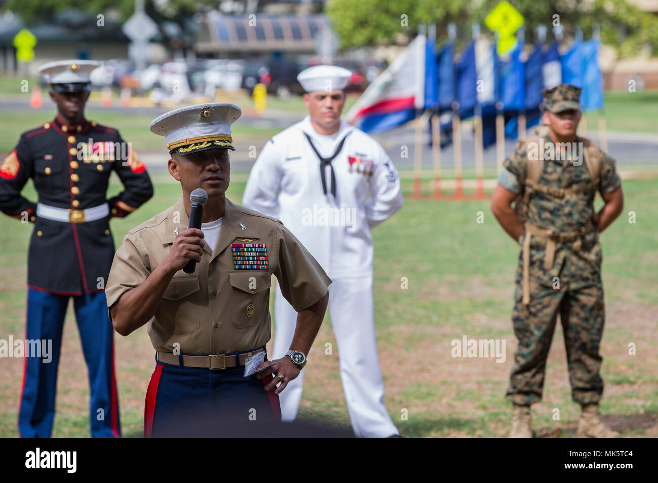 U.S. Marine Corps Col. Raul Lianez, commanding officer of Marine Corps ...