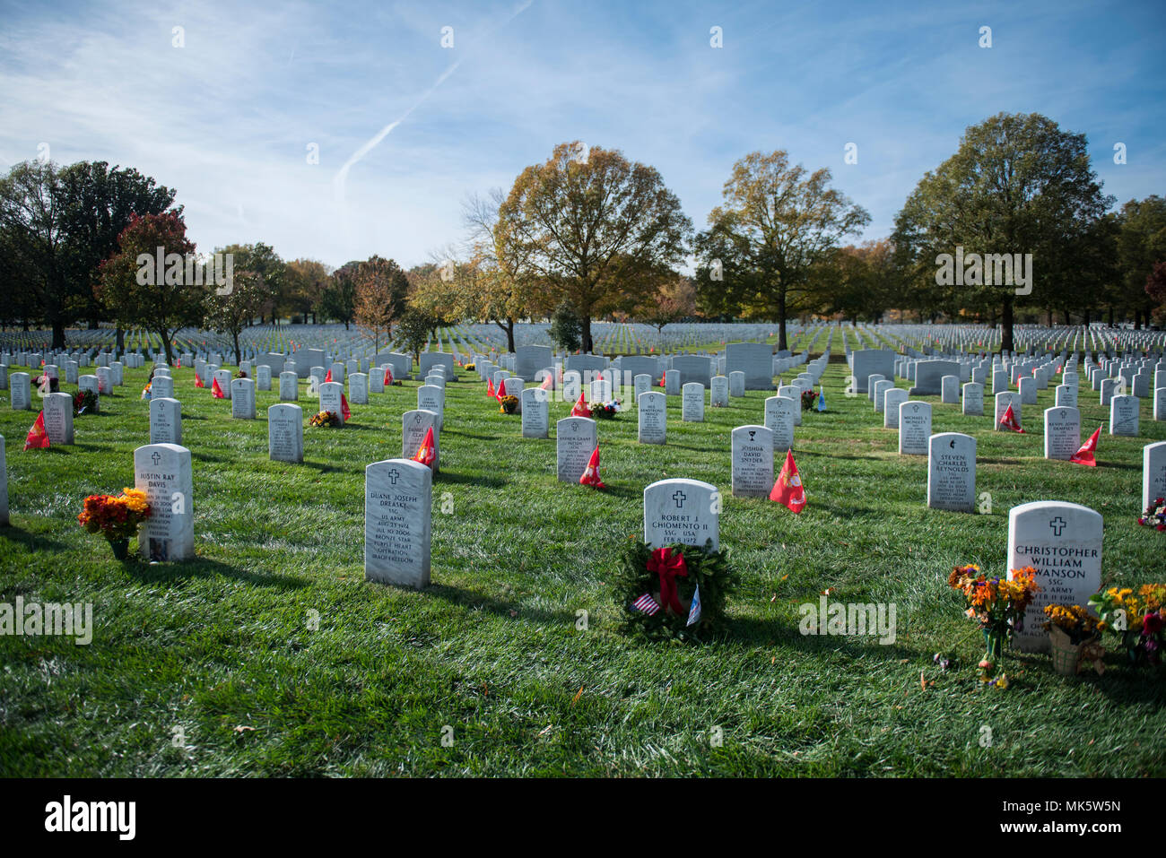 Section 60 on Veterans Day at Arlington National Cemetery, Arlington ...