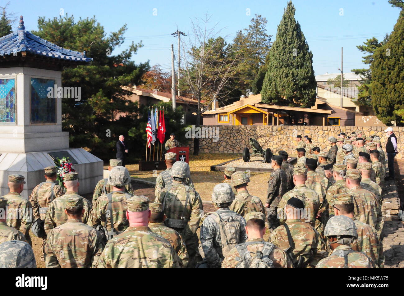 During a ceremony to recognize Veterans Day, Maj. Gen. D. Scott McKean ...