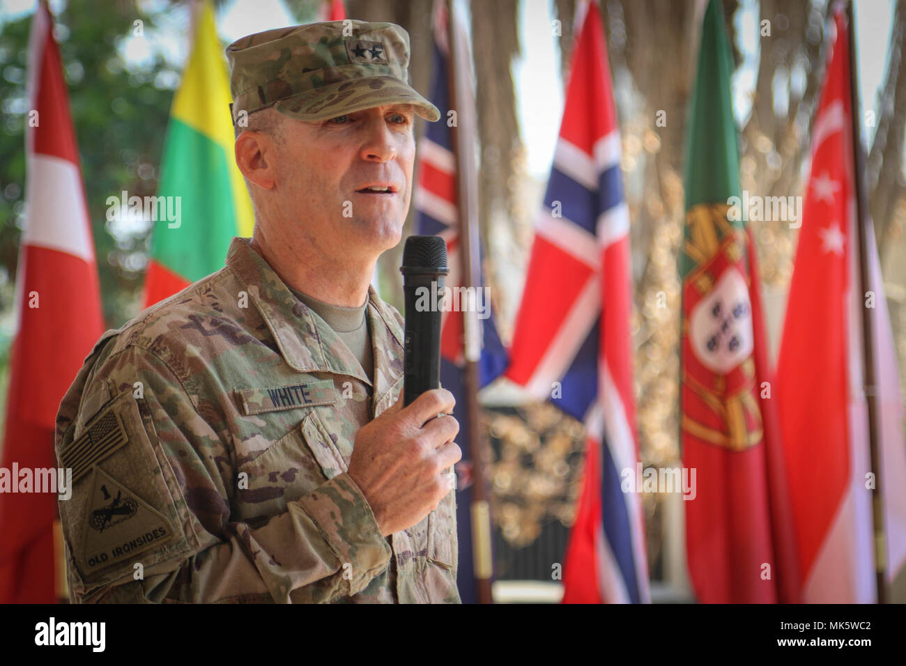 Maj. Gen. Pat White, commanding general of Combined Joint Forces Land ...
