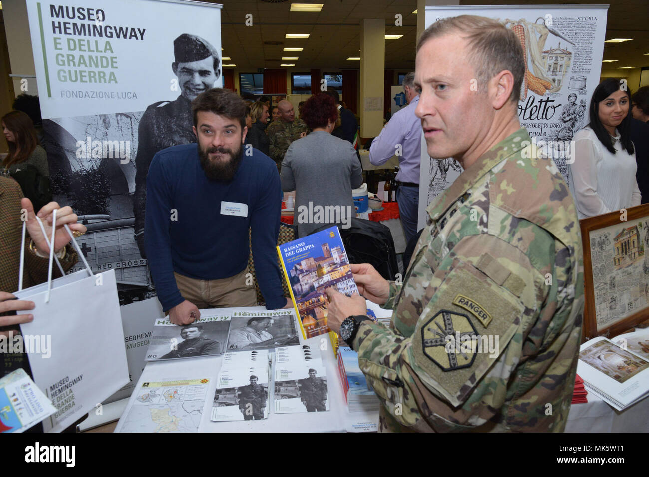 U.S. Col. Eric M. Berdy, U.S. Army Garrison Italy commander, with ...