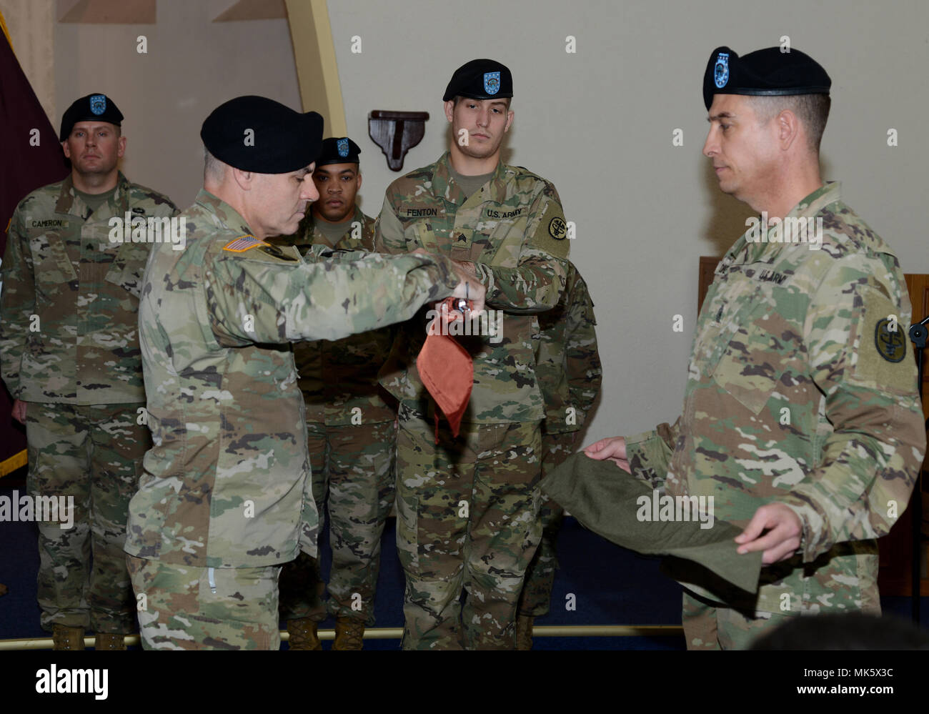 Lt. Col. Aaron Neal, Commander, 7227th Medical Support Unit, cases the ...