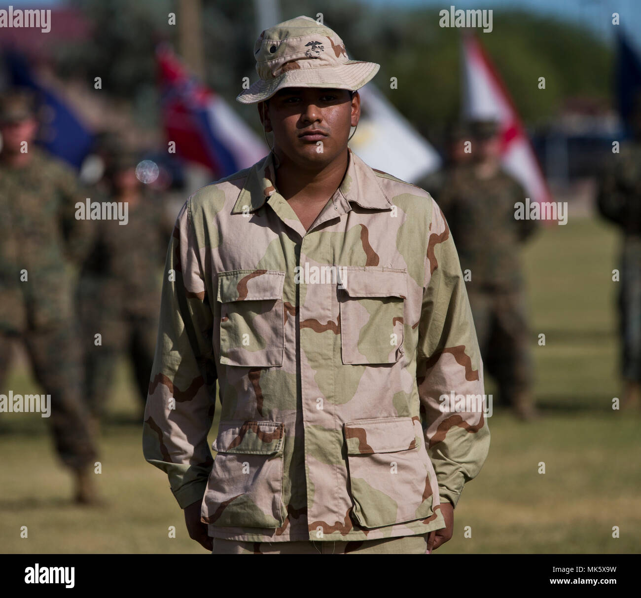 U.S. Marine Corps Cpl. George Melendez, Combat Mass Communicator, Head ...
