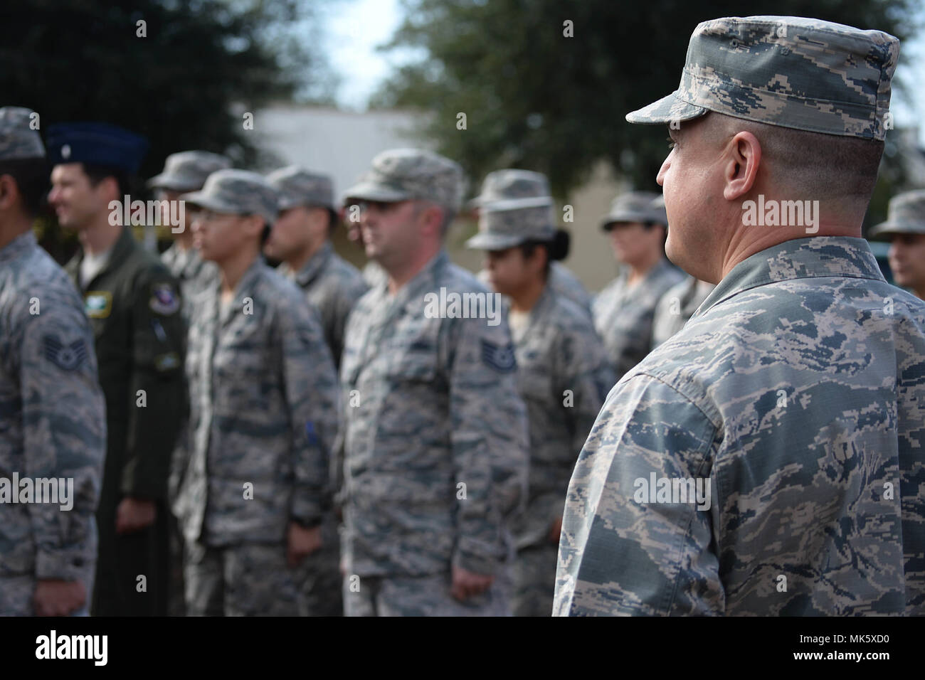 Col. Guy Majkowski, 14th Medical Group Commander, commands a flight of ...