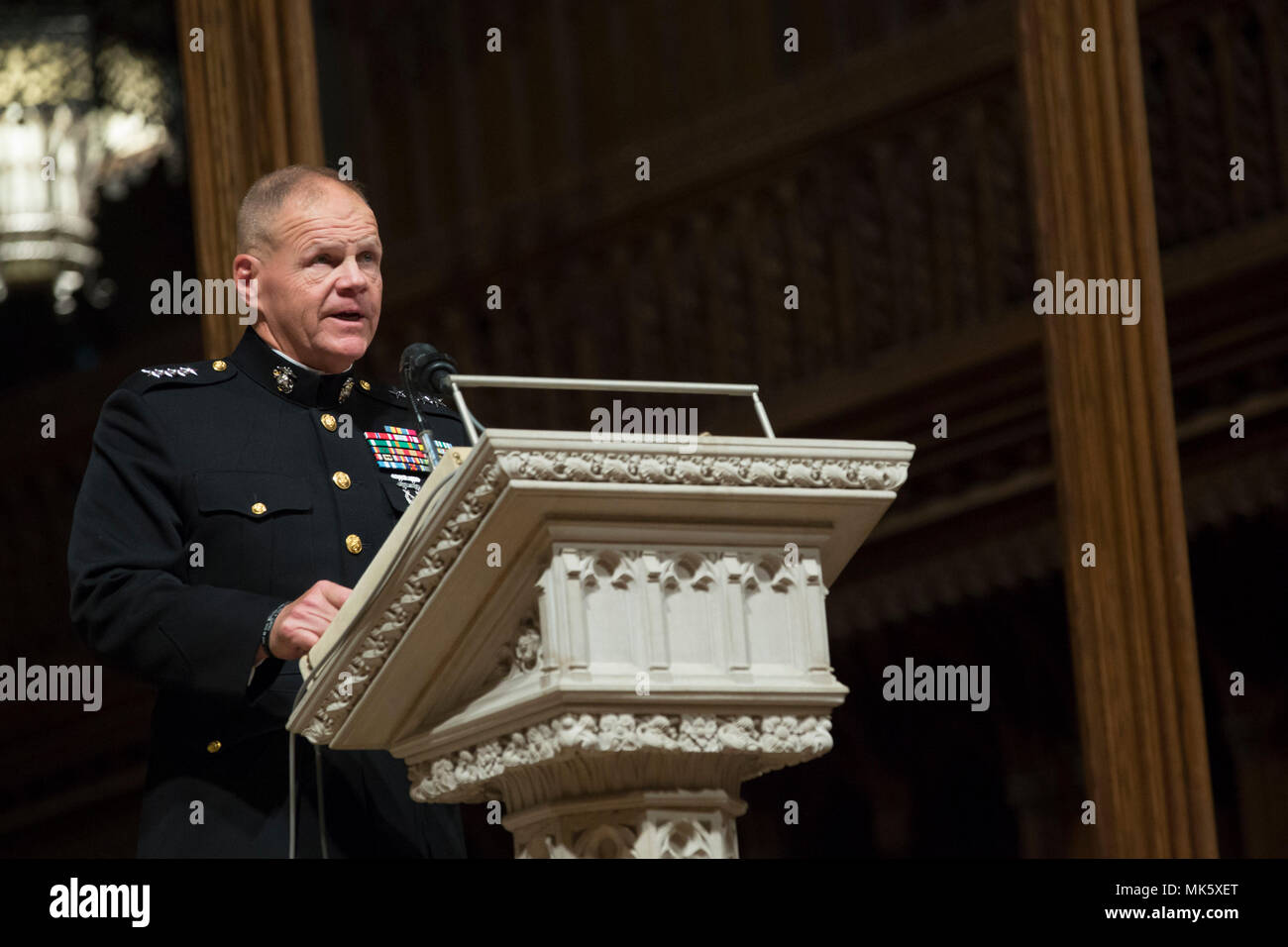 Commandant of the Marine Corps Gen. Robert B. Neller, gives remarks ...