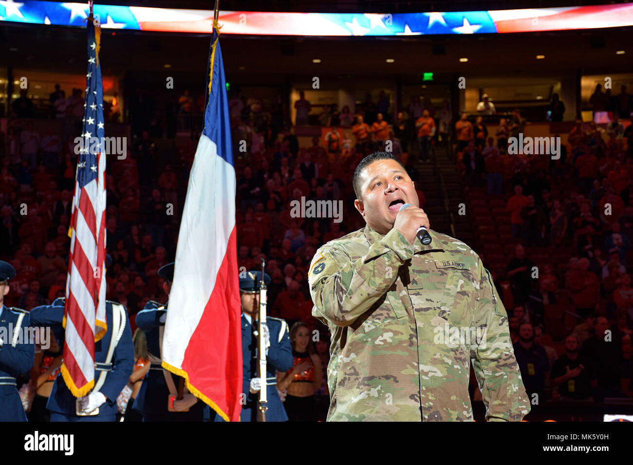Sgt. Carlos Meda, 36th Infantry Division Band vocalist, tuba and guitar ...