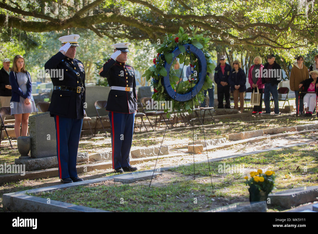 Col. Chris Steinhilber (left), 4th Marine Division chief of staff, and ...